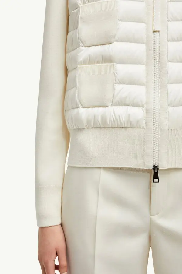 Moncler Logo Patch Zip-up Quilted Jacket