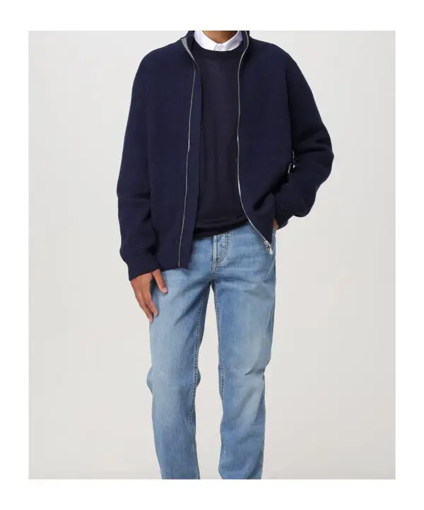 Brunello Cucinelli Zip-up Long-sleeved Ribbed Cardigan
