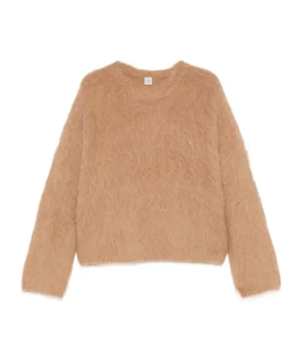 TOTEME Brushed-finish Sweater - Camel Melange