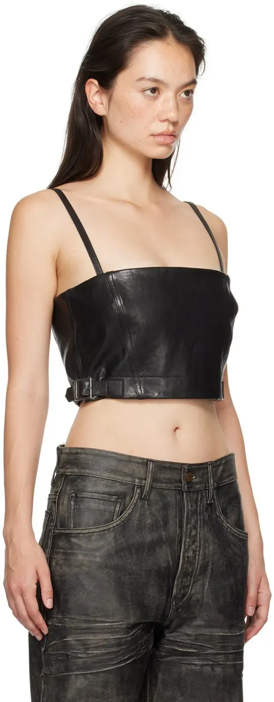 Acne Studios Leather Crop Top