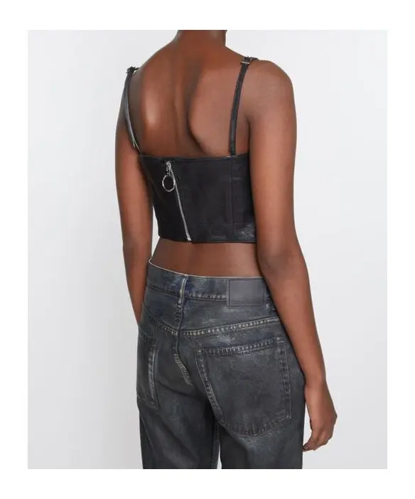 Acne Studios Leather Crop Top