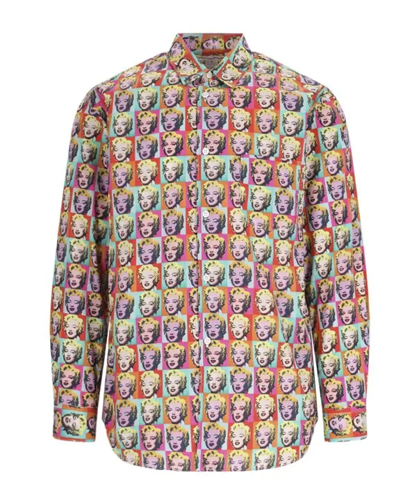 Comme Des Garçons Motif Printed Poplin Shirt - Multicolor