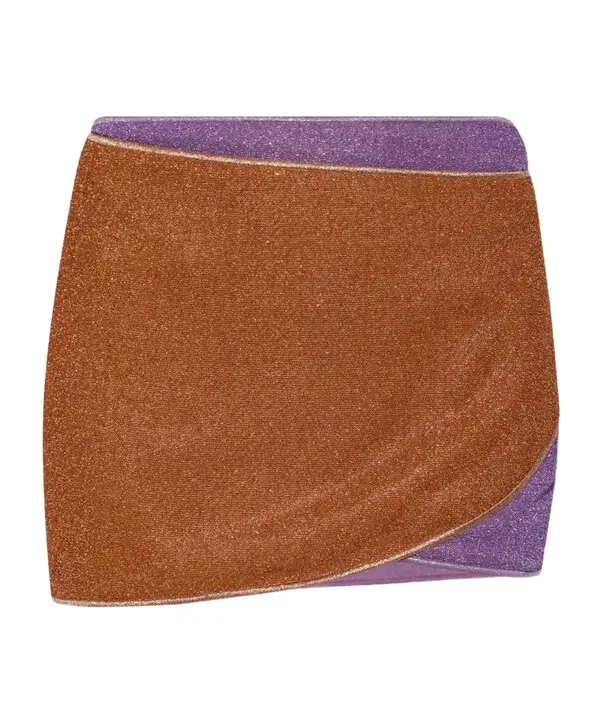 Oseree Asymmetrical Mini Skirt - Orange