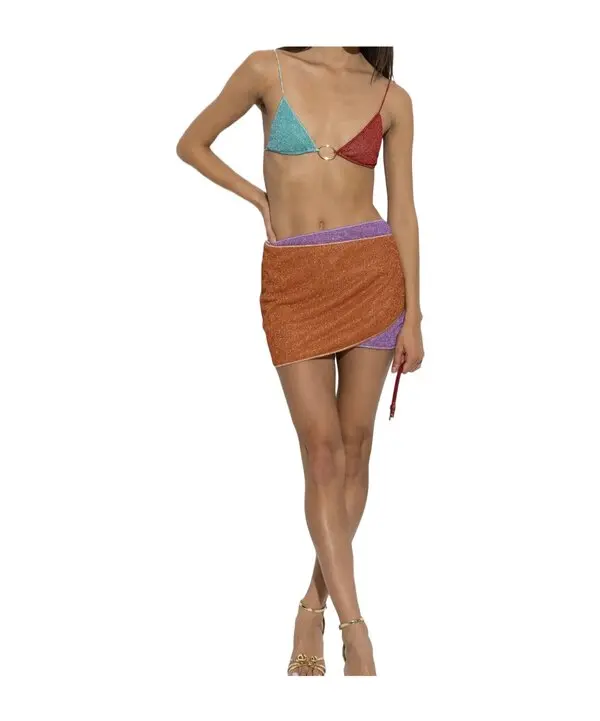 Oseree Asymmetrical Mini Skirt