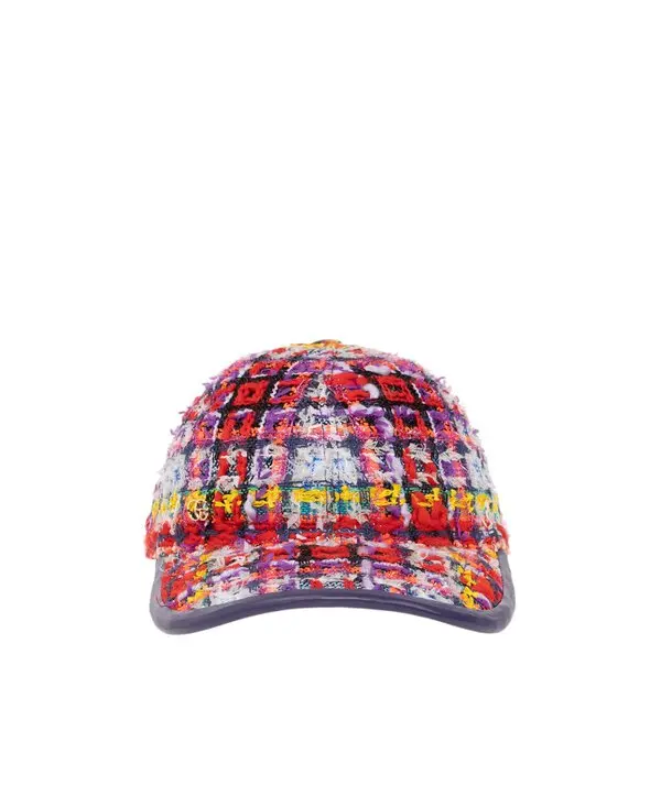 Gucci Checked Tweed Baseball Cap - Multicolor