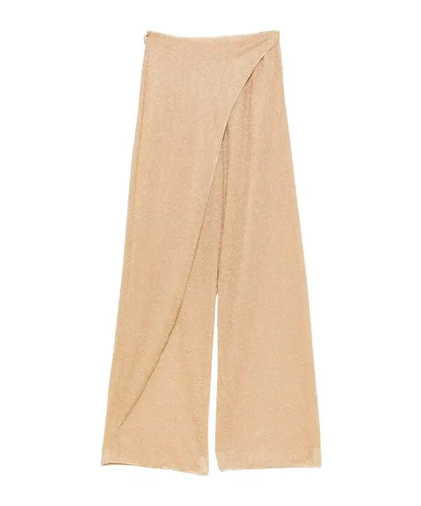 Oseree Lumière Wide-leg Pareo Pants - Gold