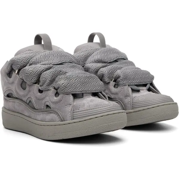 LANVIN Round Toe Lace-up Sneakers