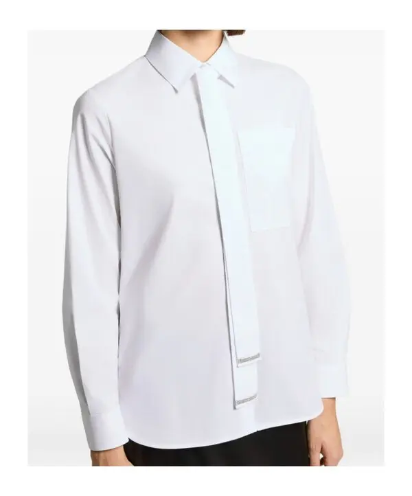 Peserico Long-sleeved Shirt With Embellished Detail