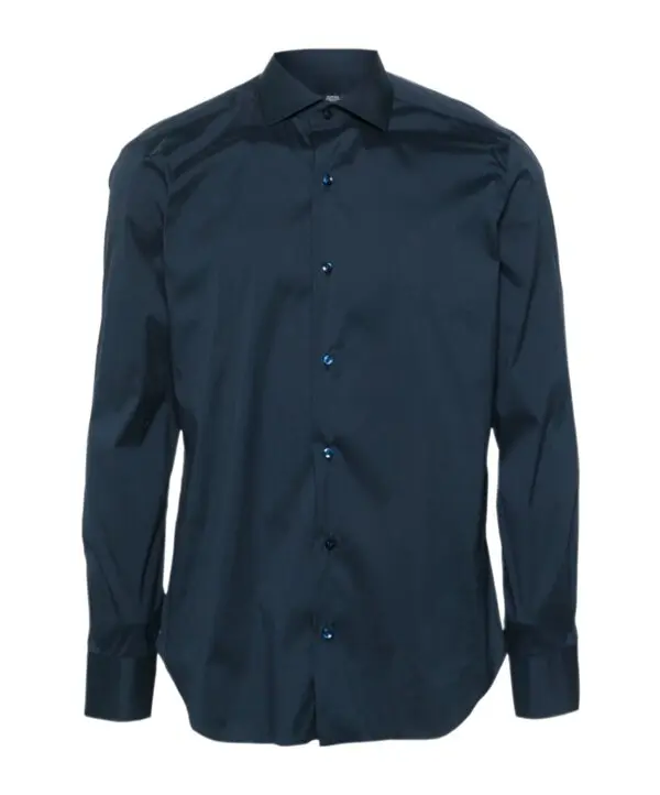 BARBA NAPOLI Long-sleeved Shirt - Midnight Blue