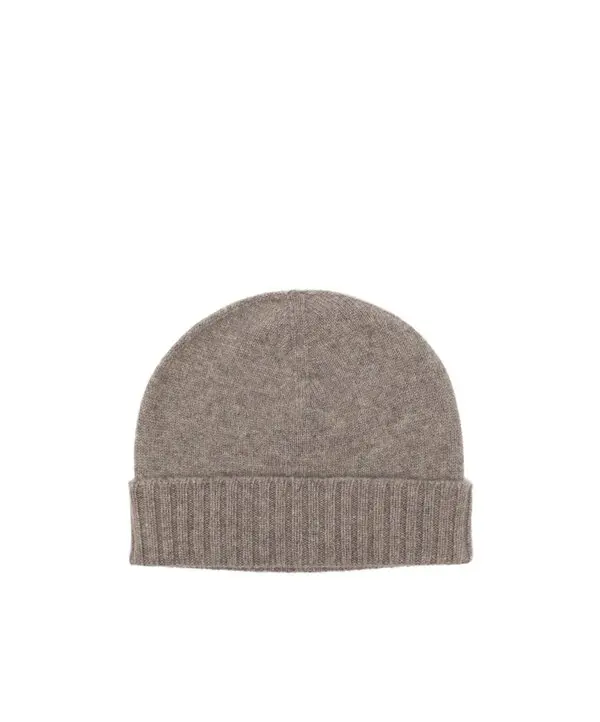 Malo Ribbed-trim Beanie Hat - Grey