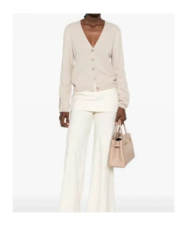 Fabiana Filippi V-neck Cardigan With Bead Embellishment