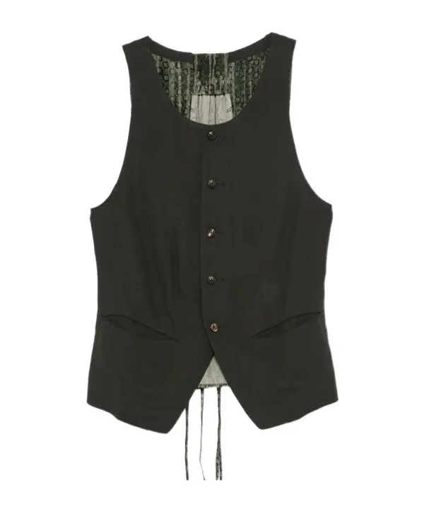 ZIGGY CHEN Patterned-panel Vest