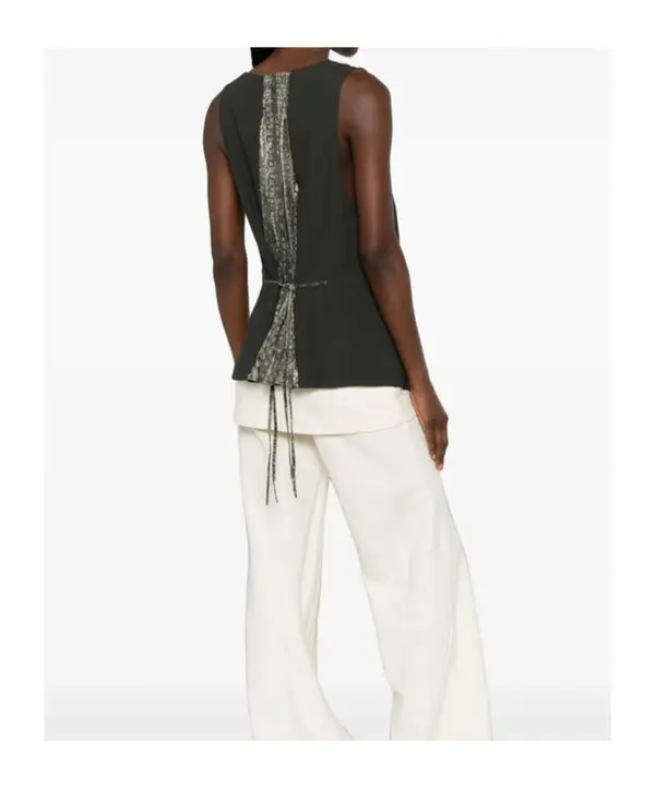ZIGGY CHEN Patterned-panel Vest