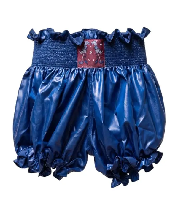 CONNER IVES Ruffled Lantern Shorts - Blue