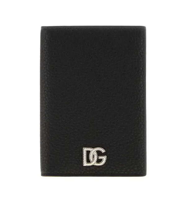 Dolce & Gabbana Dolce Gabbana Logo Plaque Passport Holder - Black