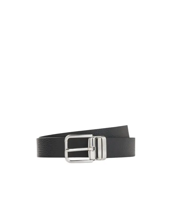 Hugo Boss Grained-leather Belt - Black