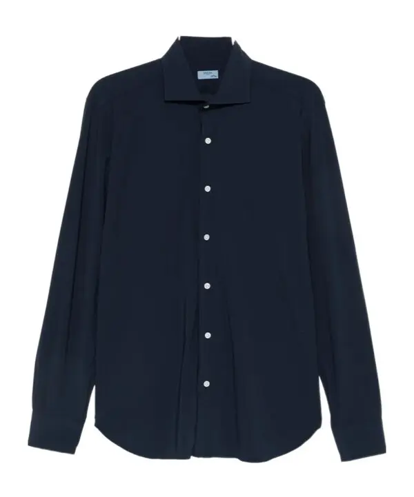 BARBA NAPOLI Long-sleeved Shirt - Navy Blue