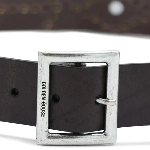 GOLDEN GOOSE Sierra Studded Leather Belt