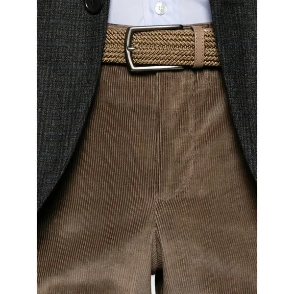 PT TORINO Corduroy Trousers With Belt Loops