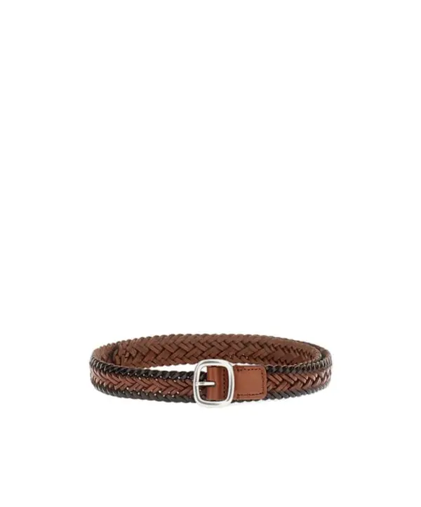 Hereu Braided Leather Belt - Brown