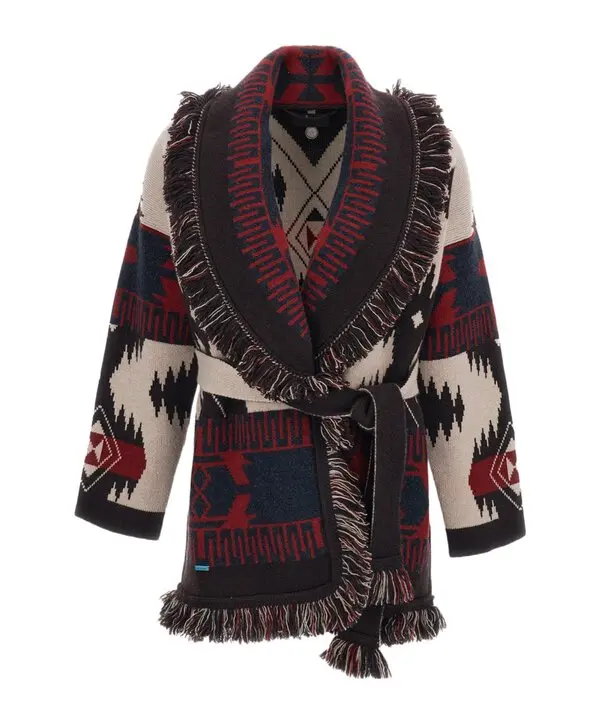 Alanui Icon Jacquard Fringed Cardigan - Multi-color