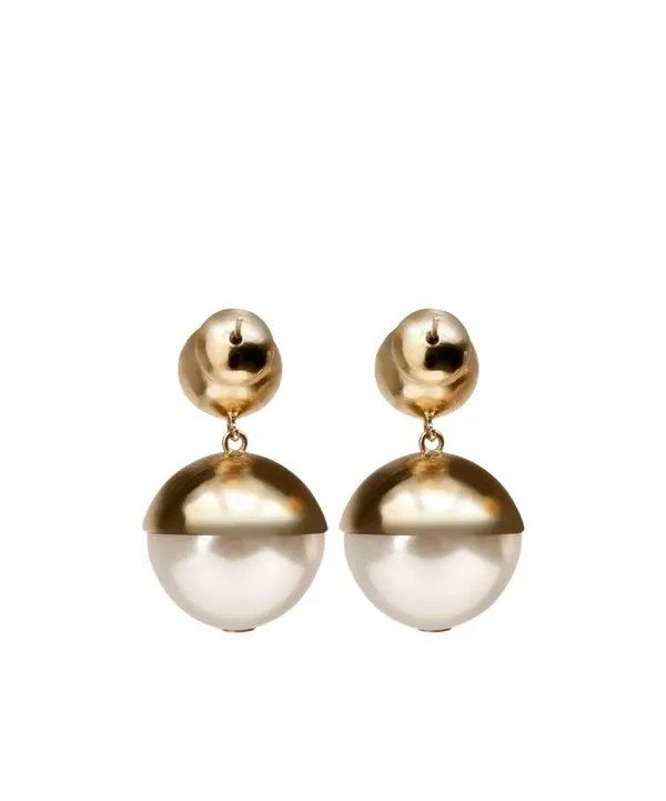 Carolina Herrera Round Pendant Earrings