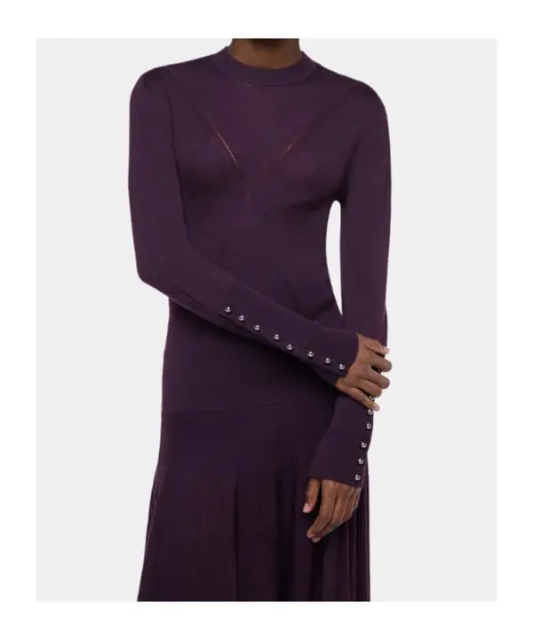 Rabanne Button-cuff Knitted Sweater