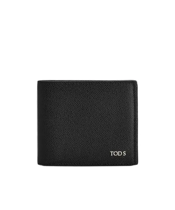 TOD'S Logo-plaque Pebbled-leather Wallet