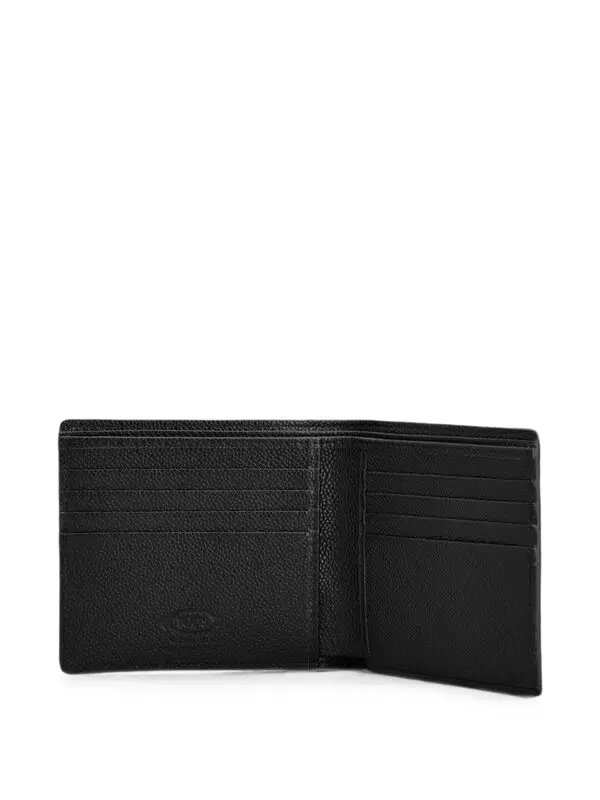 TOD'S Logo-plaque Pebbled-leather Wallet
