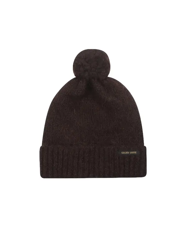 GOLDEN GOOSE Pon Pon Beanie - Black