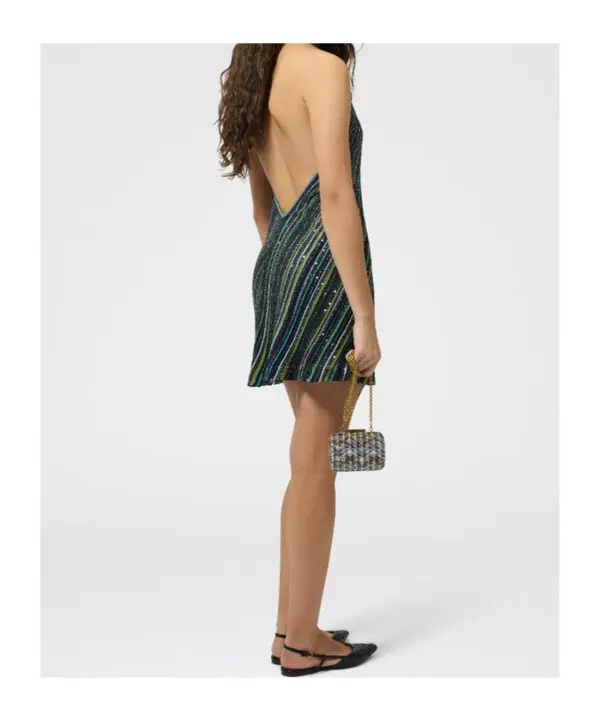 Missoni Mini Dress With Open Back And Sequins