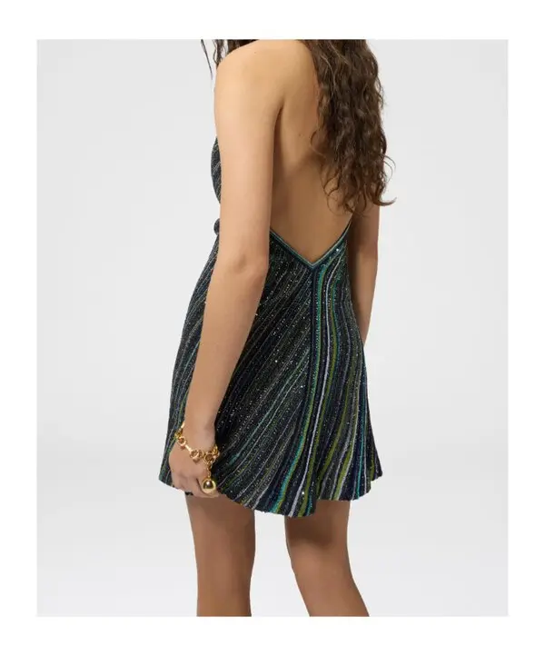 Missoni Mini Dress With Open Back And Sequins