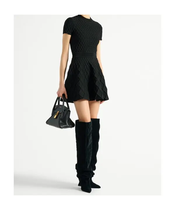 Balmain Flared Knit Dress