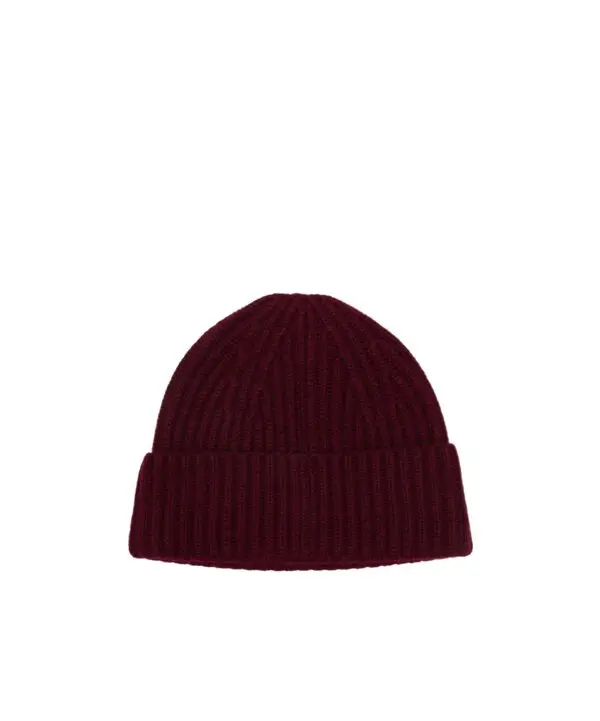 LISA YANG Turn-up Knit Hat - Red