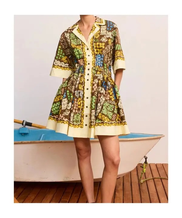 ALEMAIS Collared Short-sleeved Dress