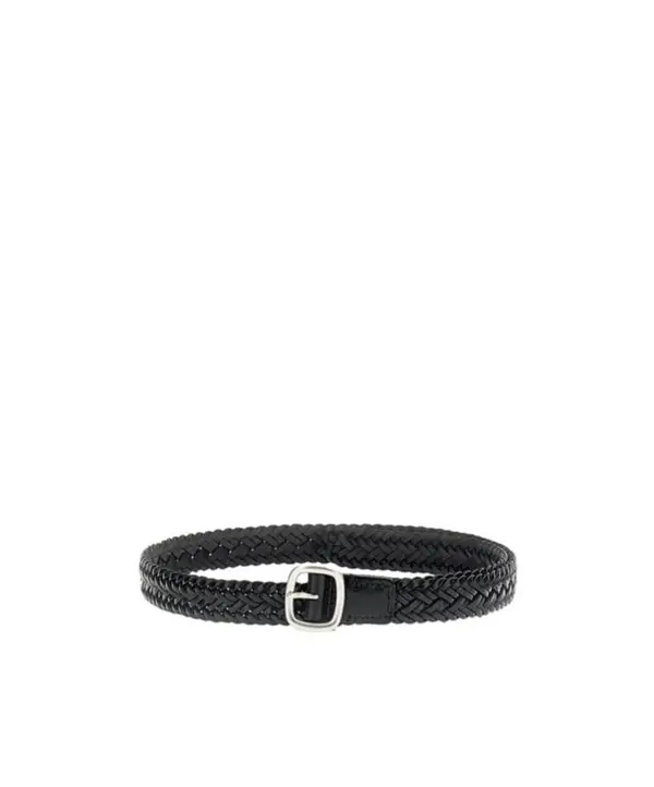 Hereu Braided Leather Belt - Black