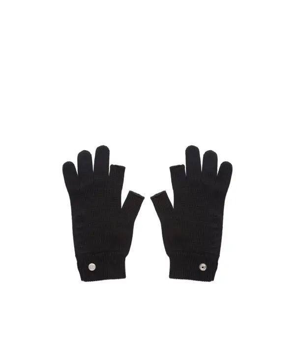 Rick Owens Fingerless Press-stud Gloves