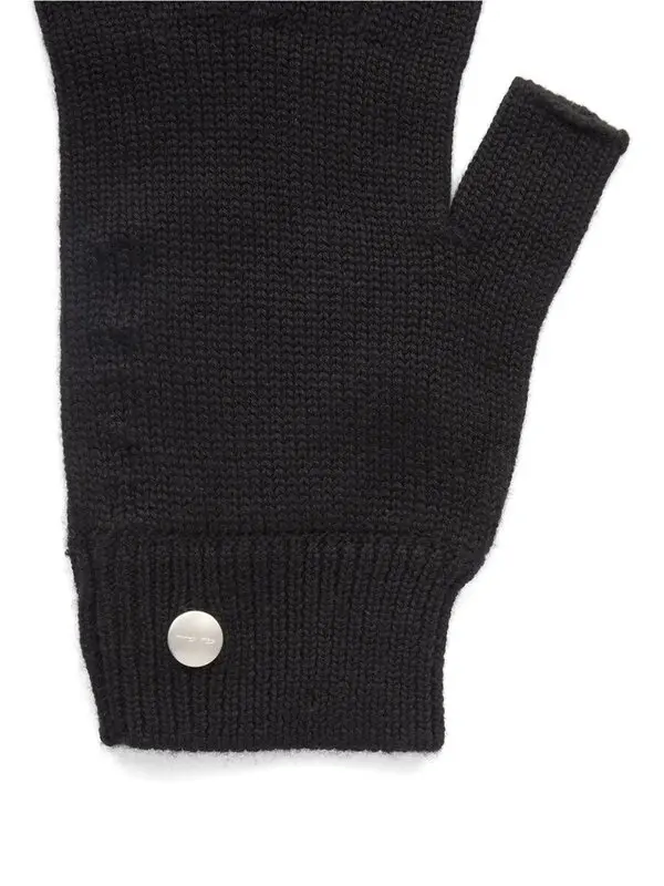 Rick Owens Fingerless Press-stud Gloves