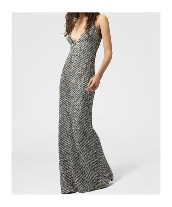 Missoni Long Dress With Sequins And Open Back