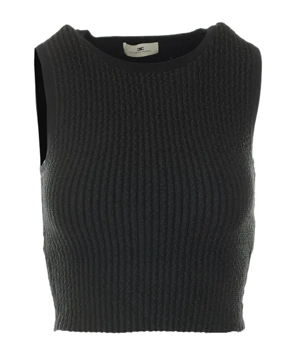 Elisabetta Franchi Ribbed Sleeveless Knit Top