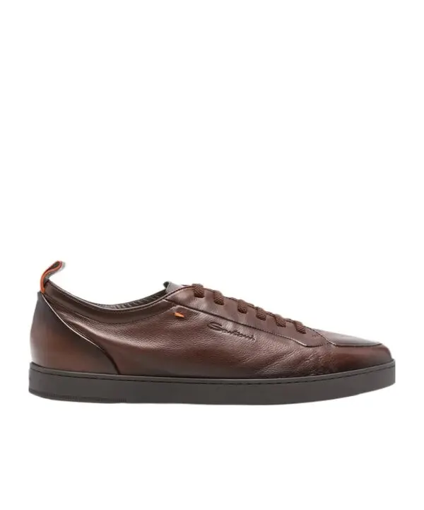 Santoni Round-toe Lace-up Shoes - Brown