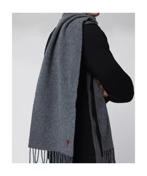 AMI Paris Tasseled Scarf