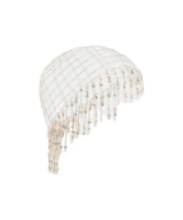 Rabanne Pearl-embellished Hair Beanie - Silver