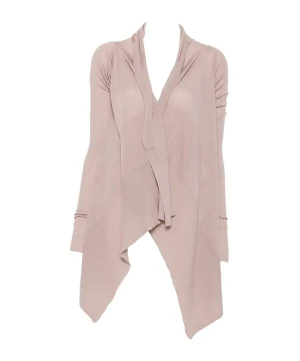 Rick Owens Draped Asymmetric-hem Cardigan - Nude