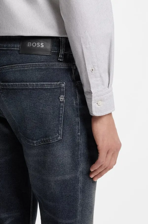 Hugo Boss Faded Whiskered Jeans