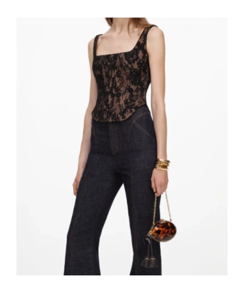 SELF-PORTRAIT Lace Corset Top