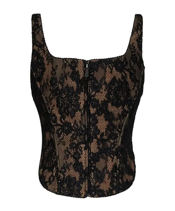 SELF-PORTRAIT Lace Corset Top