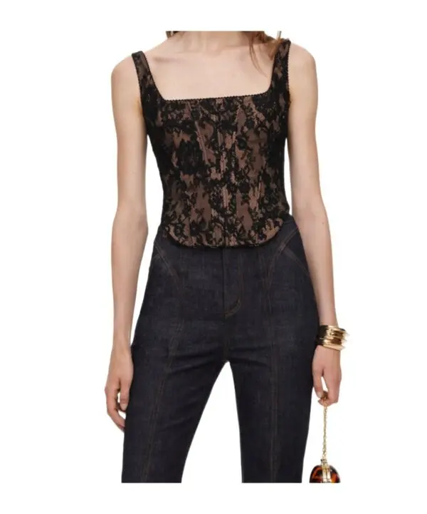 SELF-PORTRAIT Lace Corset Top