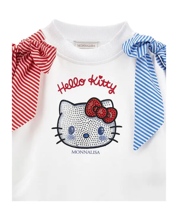 Monnalisa X Hello Kitty Graphic-print Tracksuit With Bow Detail
