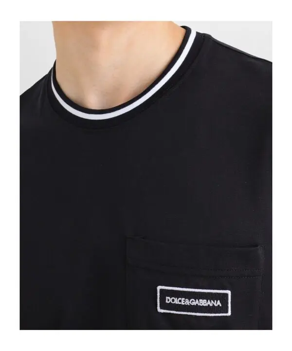 Dolce & Gabbana Logo Patch Cotton T-shirt